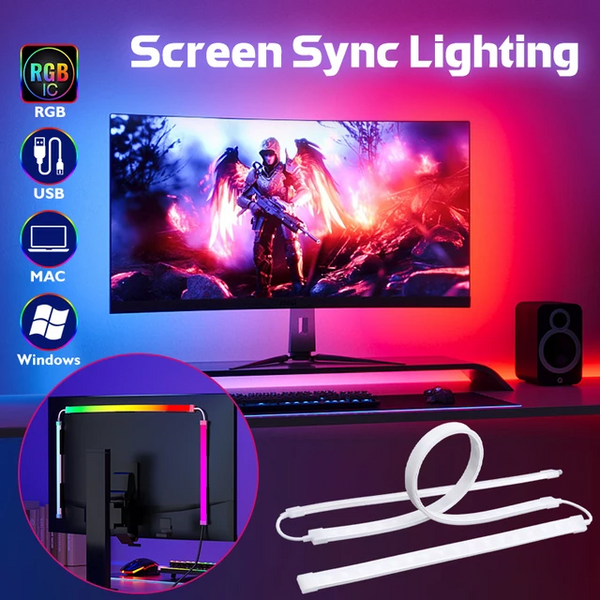 RGBIC LED Backlight for 27-34 Inch PC, Smart LED Lights for Monitors w ...